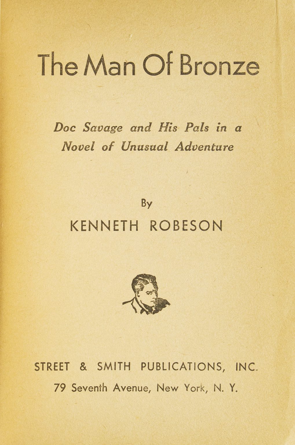 Lester Dent. The Man of Bronze. 1933. – TEMPORARY CULTURE