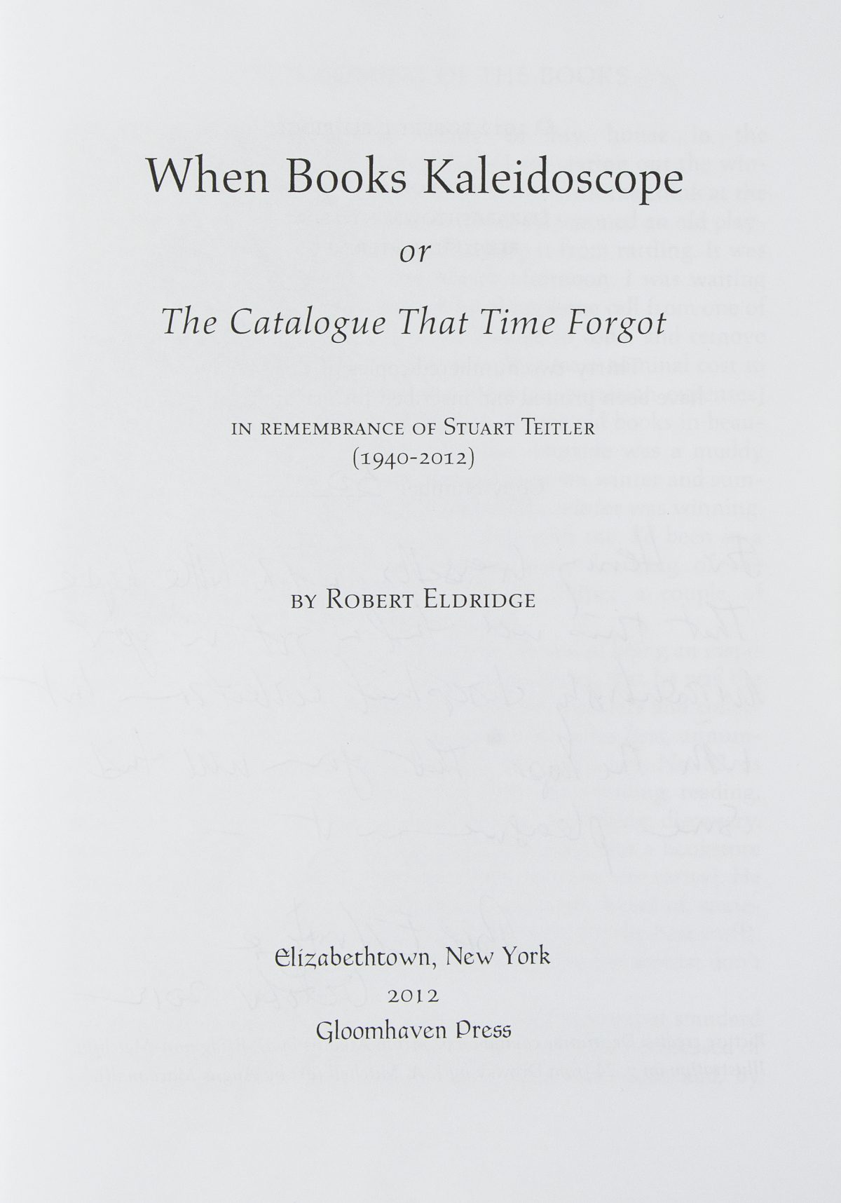Robert Eldridge. When Books Kaleidoscope. 2012. – TEMPORARY CULTURE
